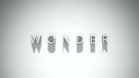 Wonder 3D title animation text with shad... | Stock Video | Pond5
