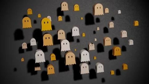Wonderful Halloween Ghost scare symbol o... | Stock Video | Pond5