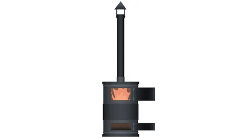 Wood stove. The animation of the heating... | Stock Video | Pond5