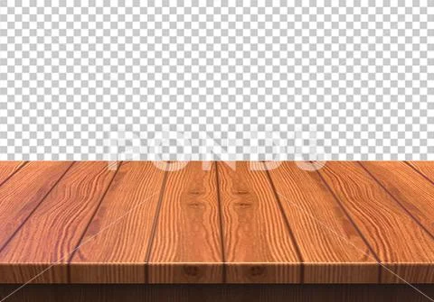 PSD Template: Wood table top isolated on transparent background - PSD ...