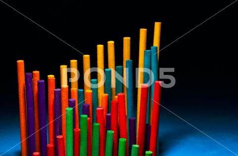 Stock Photograph: Wooden bar chart front view #149205632