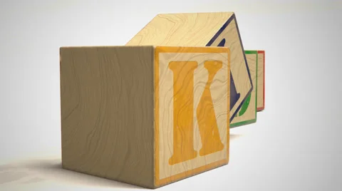 Wooden Blocks Word Kids School Educate A... | Stock Video | Pond5