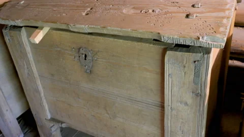 The wooden crate inside the storage room | Stock Video | Pond5