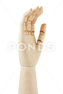 Wooden dummy hand Stock Photo ~ Image #141750210