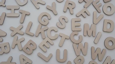 Wooden Letters English Alphabet, Stop Mo... | Stock Video | Pond5