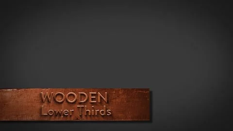 Wooden Lower Thirds ~ After Effects Project #147205454