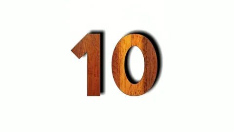 Wooden number 10 ten animation drop down... | Stock Video | Pond5