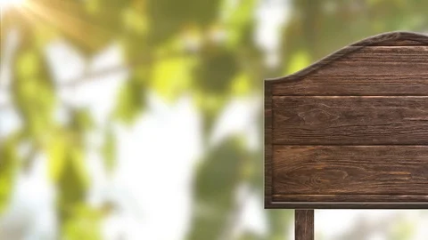 wooden sign pointer on animated backgrou... | Stock Video | Pond5