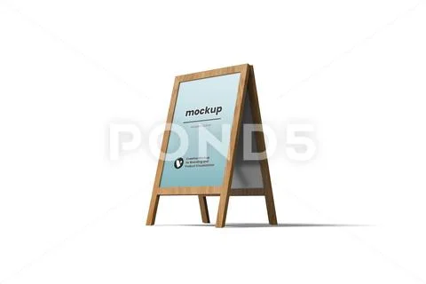 Wooden Stand Mockup ~ PSD Photoshop Template #277024666