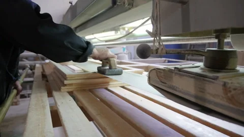 Wooden window frame manufacturing proces... | Stock Video | Pond5