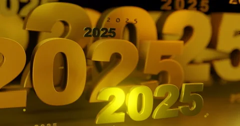 the word 2025 3D Animation Text (3D Ren... | Stock Video | Pond5