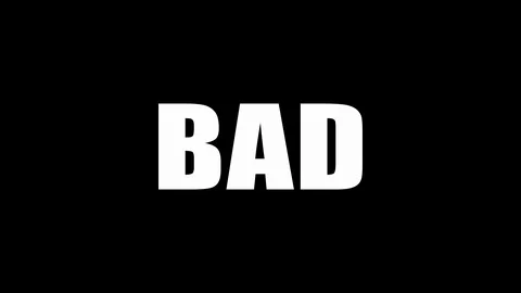 The word bad written in white letters on... | Stock Video | Pond5