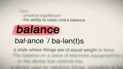 The Word balance in a Dictionary Animati... | Stock Video | Pond5