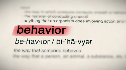The Word behavior in a Dictionary Animat... | Stock Video | Pond5
