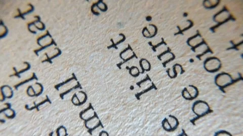 word on book background. text on paper p... | Stock Video | Pond5