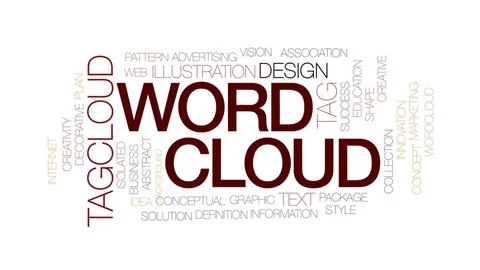 Word cloud animated word cloud, text des... | Stock Video | Pond5