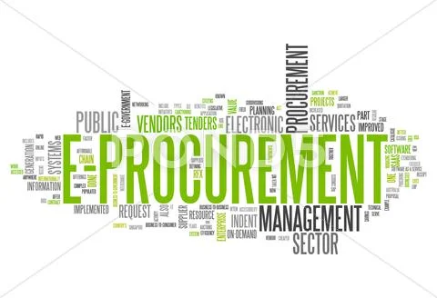 Word cloud e-procurement Stock Illustration ~ #46193464