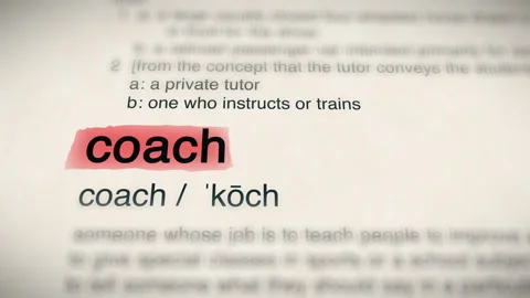 The Word coach in a Dictionary Animation | Stock Video | Pond5