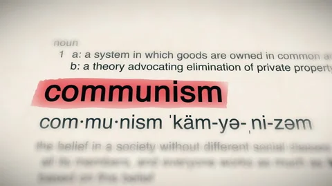 The Word communism in a Dictionary Anima... | Stock Video | Pond5