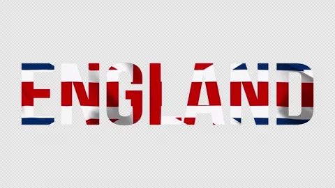 Word "England" is depicted with the red ... | Stock Video | Pond5