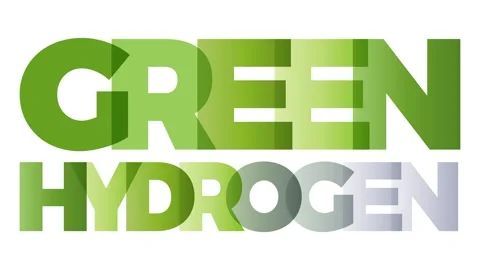 The word Green Hydrogen. Animated banner... | Stock Video | Pond5