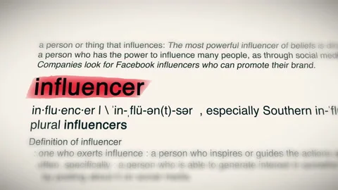 The Word influencer Red Highlighted in a... | Stock Video | Pond5