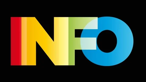 The word Info. Animated banner with the ... | Stock Video | Pond5