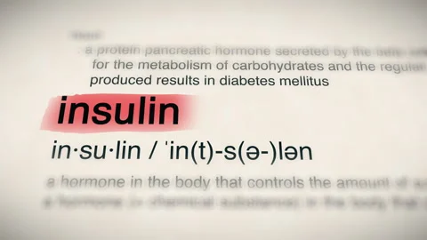 The Word insulin in a Dictionary Animati... | Stock Video | Pond5