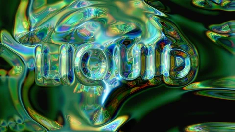 The word liquid on a moving background. ... | Stock Video | Pond5