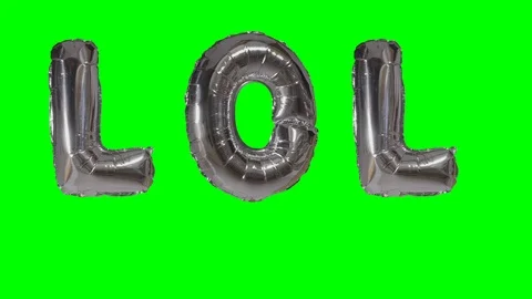 Word lol from helium silver balloon lett... | Stock Video | Pond5