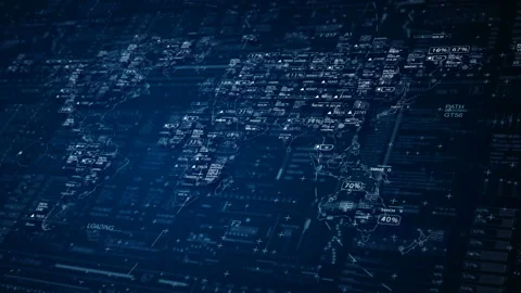 Word map HUD.User Interface HUD. | Stock Video | Pond5