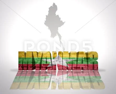 Word Myanmar on a map background: Royalty Free #47024794