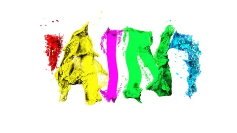 word paint. Text animation paint on whit... | Stock Video | Pond5