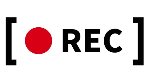 The word “REC” and a blinking red ci... | Stock Video | Pond5