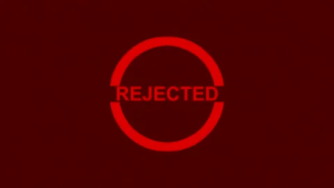 The word reject on a red background in a... | Stock Video | Pond5
