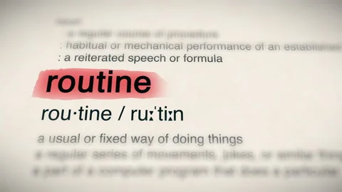 The Word routine in a Dictionary Animati... | Stock Video | Pond5