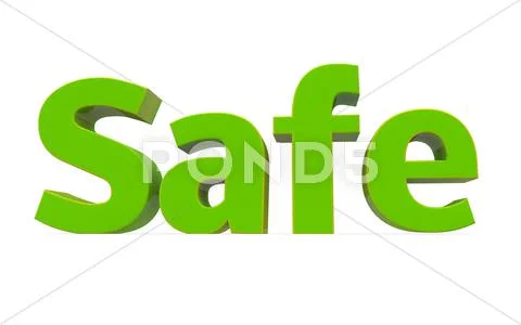 Word safe icon on a white background. 3d illustration. Illustration ...