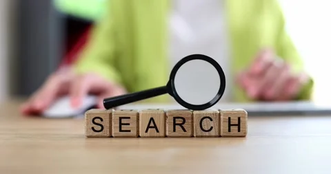 Word search with magnifying glass on tab... | Stock Video | Pond5