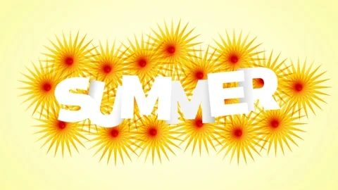 The word Summer. Animation with the oran... | Stock Video | Pond5