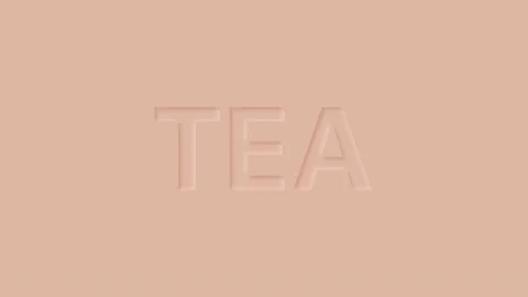 Word Tea in pastel color. Trendy neumorp... | Stock Video | Pond5