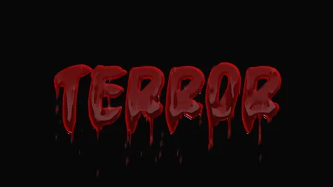 Word terror with animated effect on text... | Stock Video | Pond5