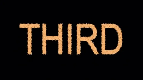 Word THIRD appears from the sand, then c... | Stock Video | Pond5