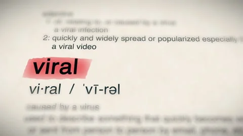 The Word Viral in a Dictionary Animation | Stock Video | Pond5