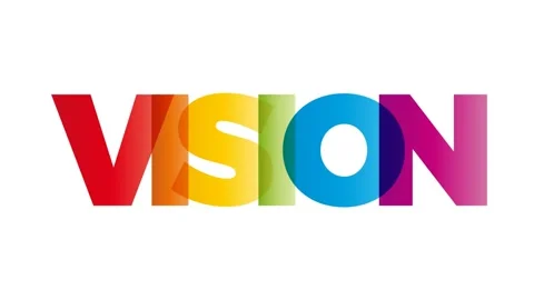 The word Vision. Animation banner with t... | Stock Video | Pond5