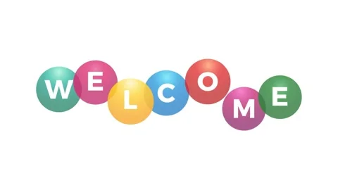 The word Welcome. Animated banner with o... | Stock Video | Pond5