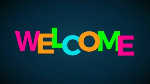 The word Welcome. Animated banner with t... | Stock Video | Pond5