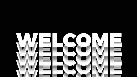 The word Welcome. Animated banner with t... | Stock Video | Pond5