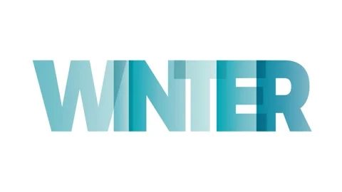 The word Winter. Animation banner with t... | Stock Video | Pond5