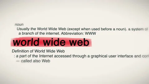 The Word World Wide Web Red Highlighted ... | Stock Video | Pond5