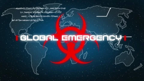 Words Global Emergency written over heal... | Stock Video | Pond5